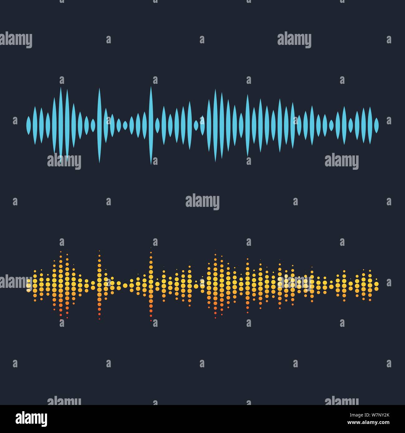 Sound waves vector illustration design template Stock Vector Image ...