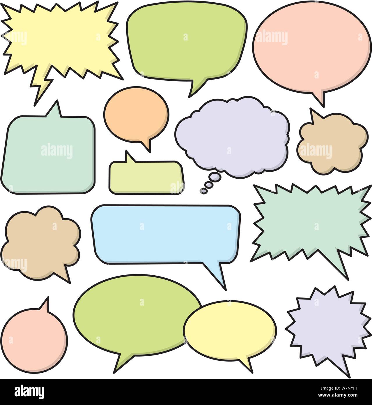 Set of colored speech bubble icons Stock Vector Image & Art - Alamy