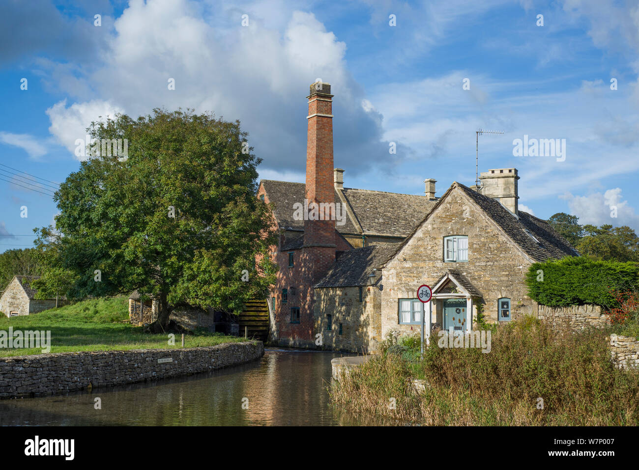 The Old mill on the river Windrush, Upper Slaughter, Cotswold village ...