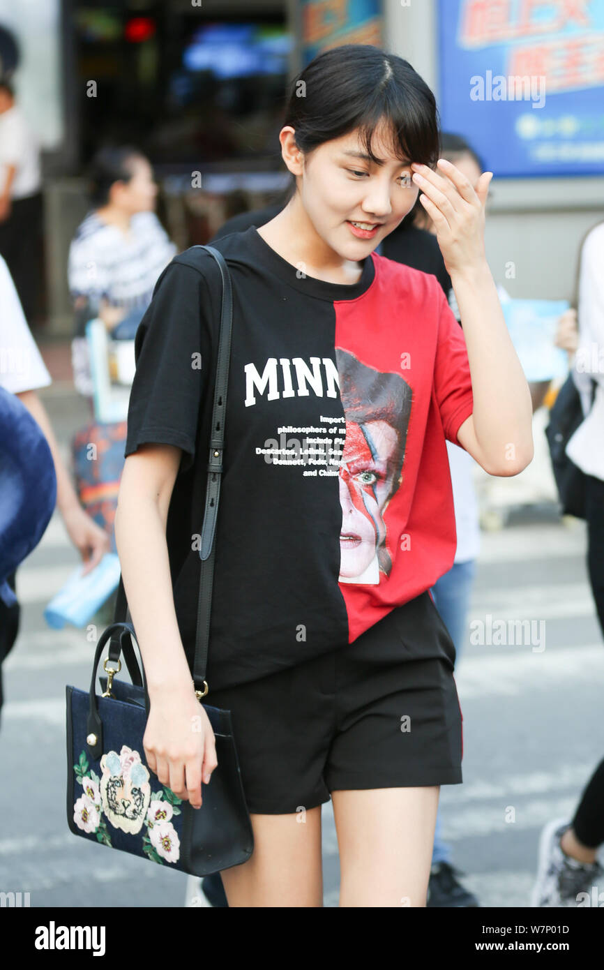 Li Yitong of Chinese girl group SNH48 is pictured at the Beijing ...