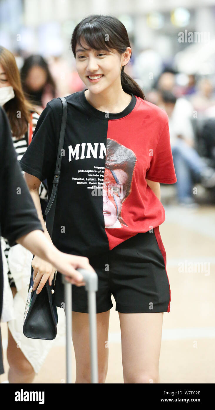 Li Yitong of Chinese girl group SNH48 is pictured at the Beijing ...