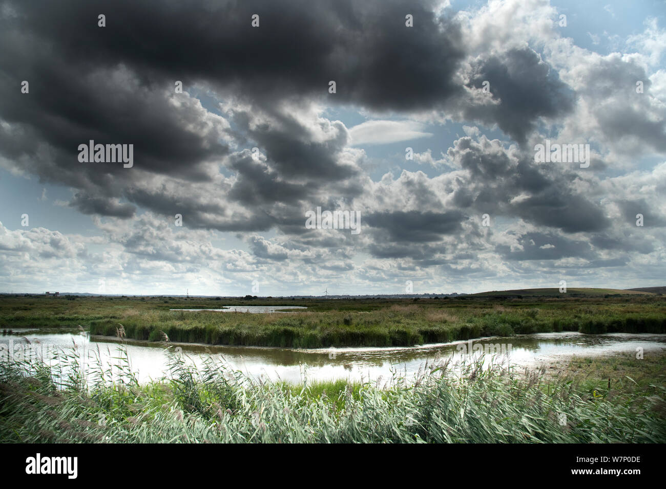General View of the Rainham Marshes Nature Reserve , in Essex Stock ...