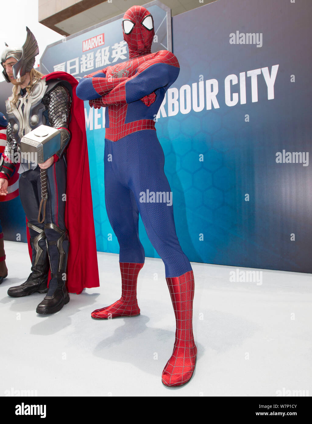 Spiderman poses hi-res stock photography and images - Alamy