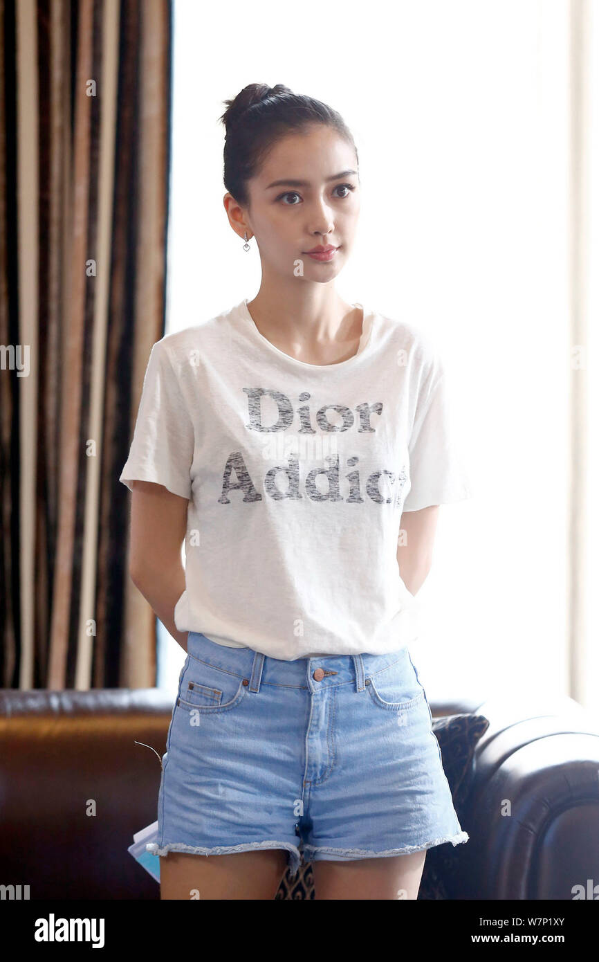 Hong Kong actress Angelababy is pictured on set of her new TV drama ...