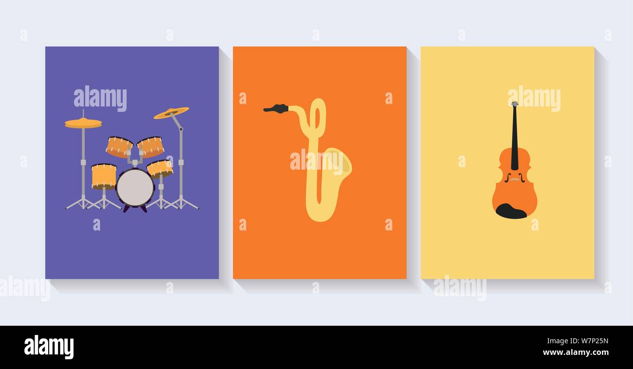 set of musical instruments icons Stock Vector Image & Art - Alamy