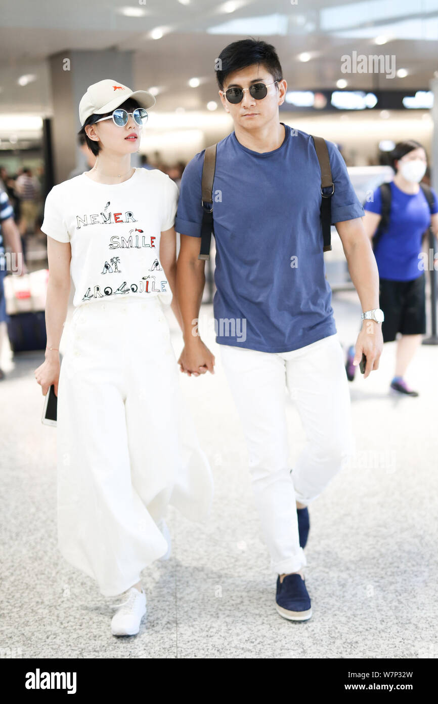 Chinese actress Liu Shishi and her Taiwanese actor husband Nicky Wu are ...