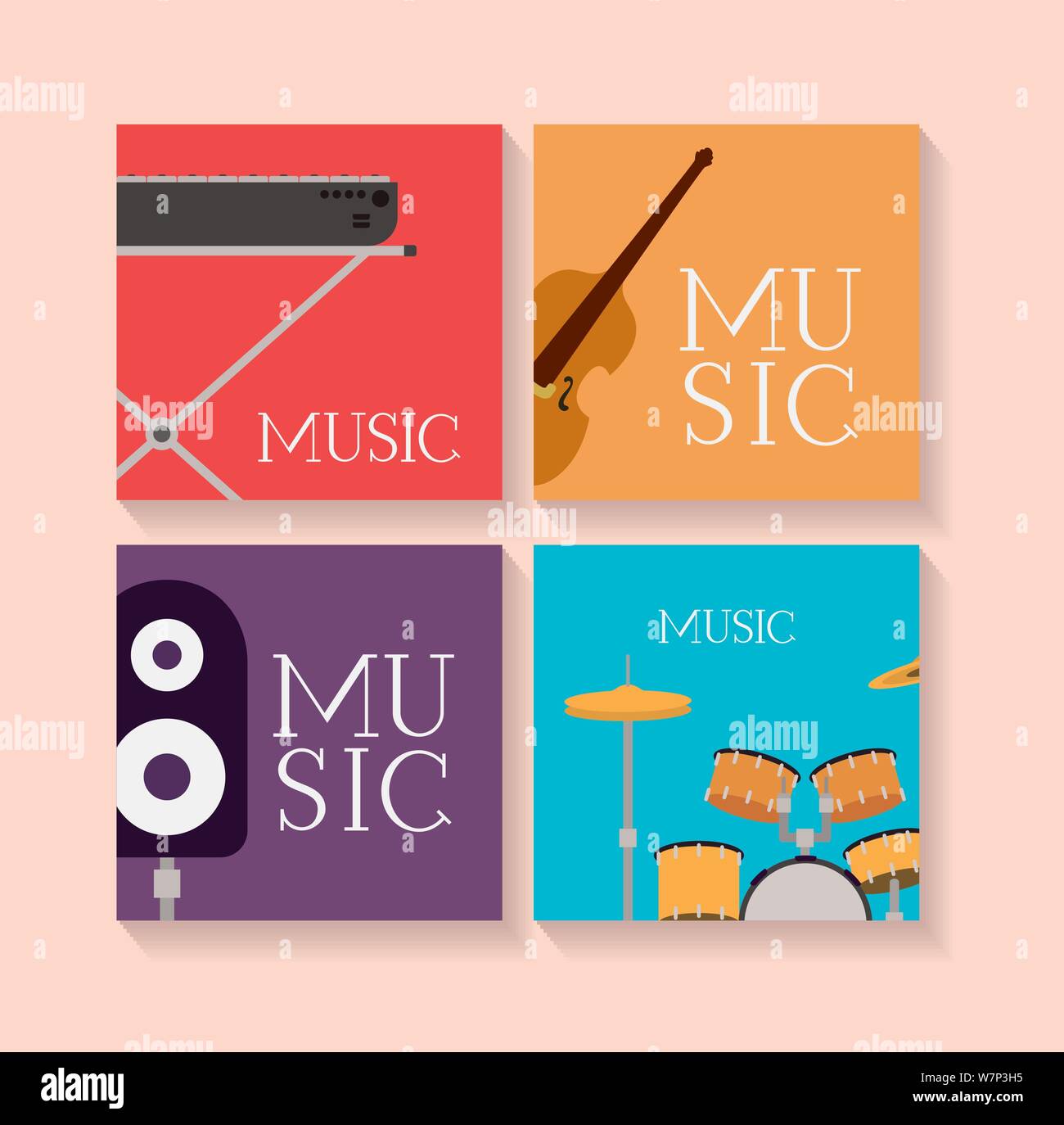 set of musical instruments icons Stock Vector Image & Art - Alamy