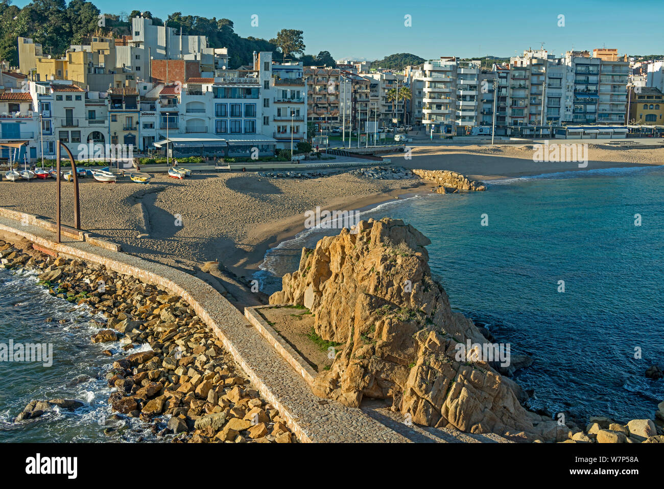 PUNTA SA PALOMERA ROCK BLANES COSTA BRAVA GERONA CATALONIA SPAIN Stock ...