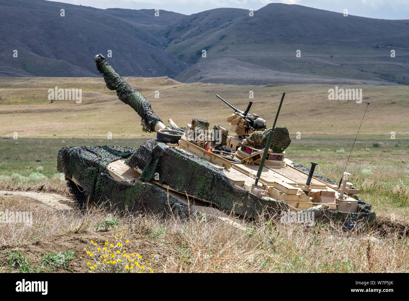 An M1A2 Abrams tank, assigned to 1st Battalion, 16th Infantry Regiment ...