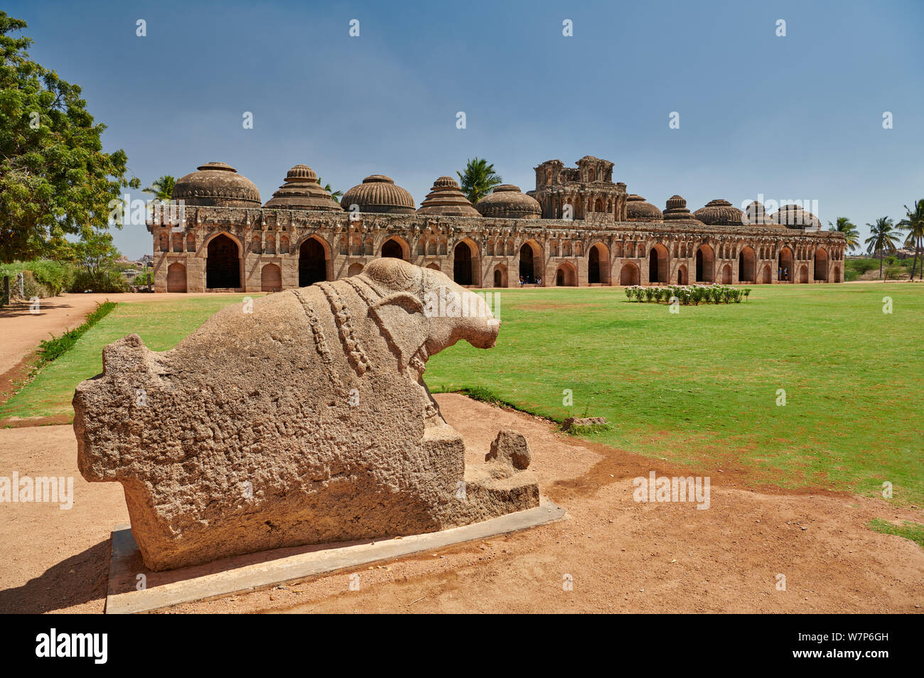 Gajashala or elephant stables, Hampi, UNESCO world heritge site ...