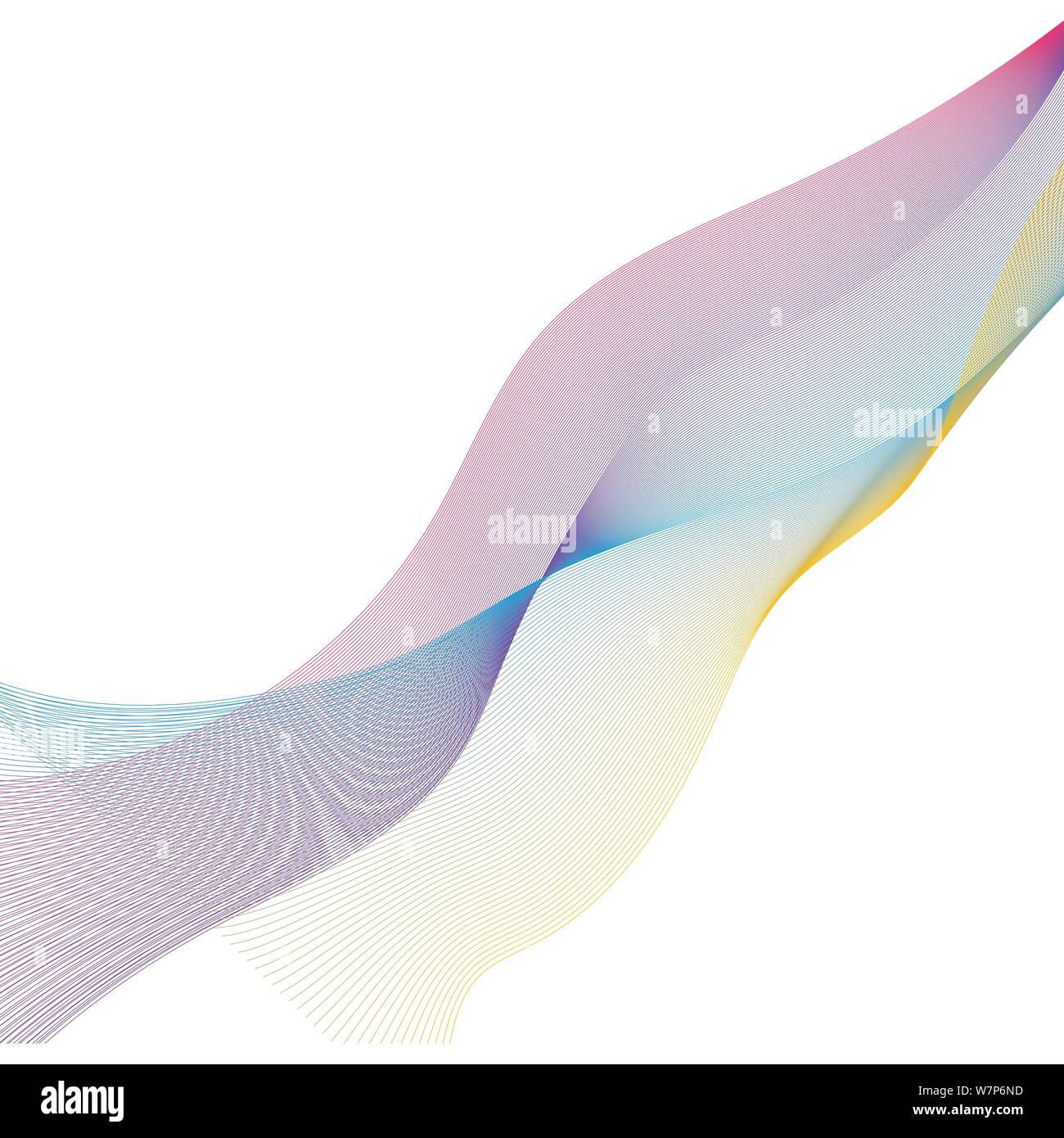 Abstract Smooth Color Wave Vector Curve Flow Motion Illustration Stock