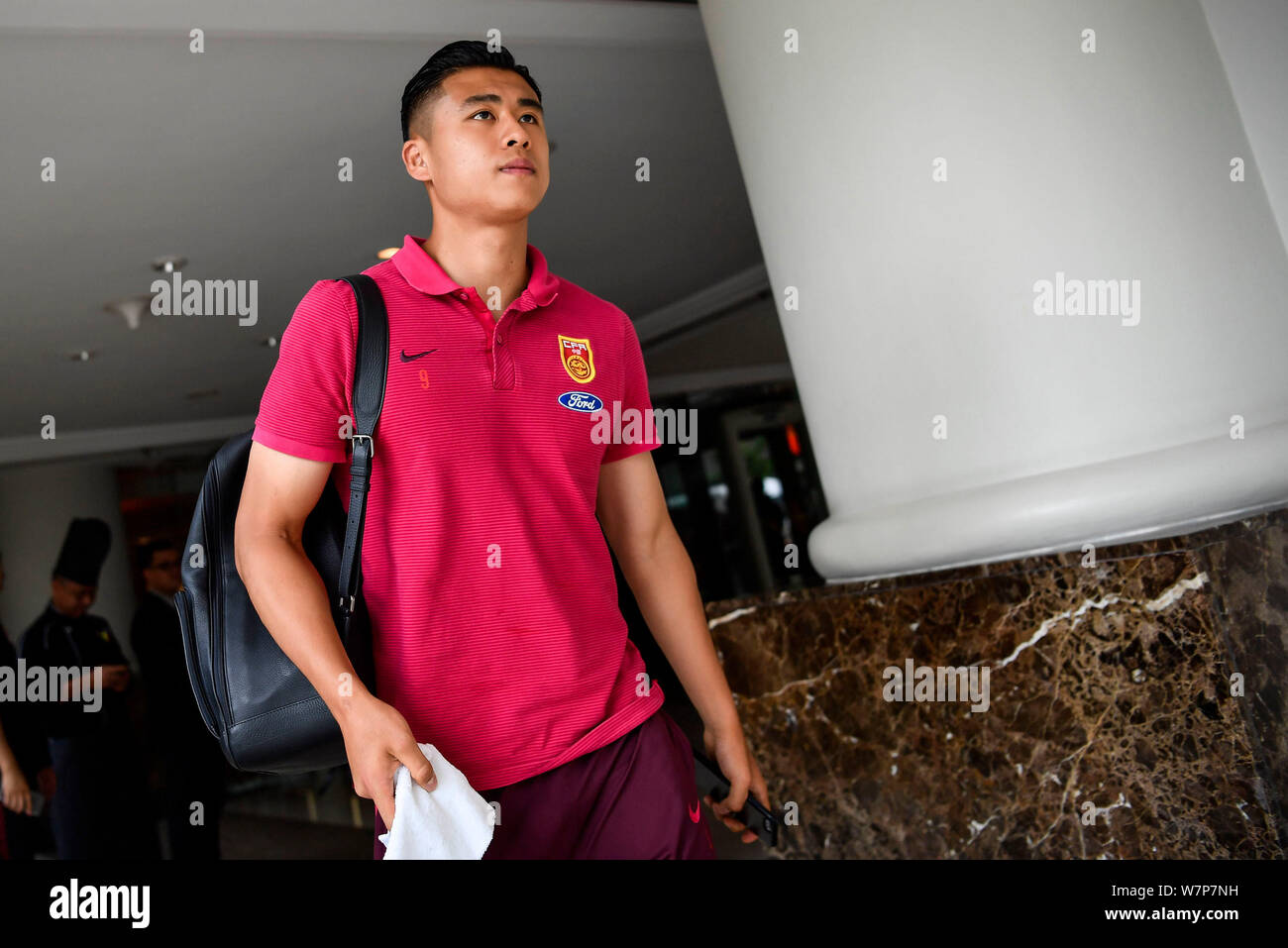Zhang Yuning of the Chinese national men's football team is pictured ...