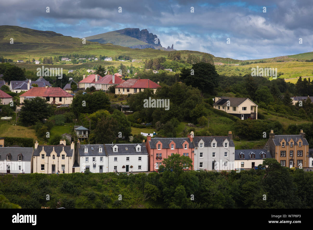View of Old Man of Storr from Portree, Isle of Skye, UK Stock Photo - Alamy
