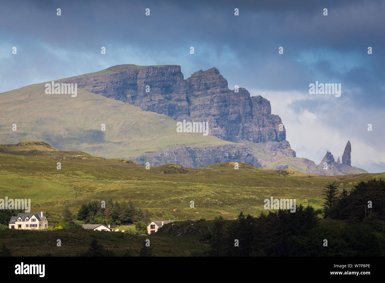 View of Old Man of Storr from Portree, Isle of Skye, UK Stock Photo - Alamy