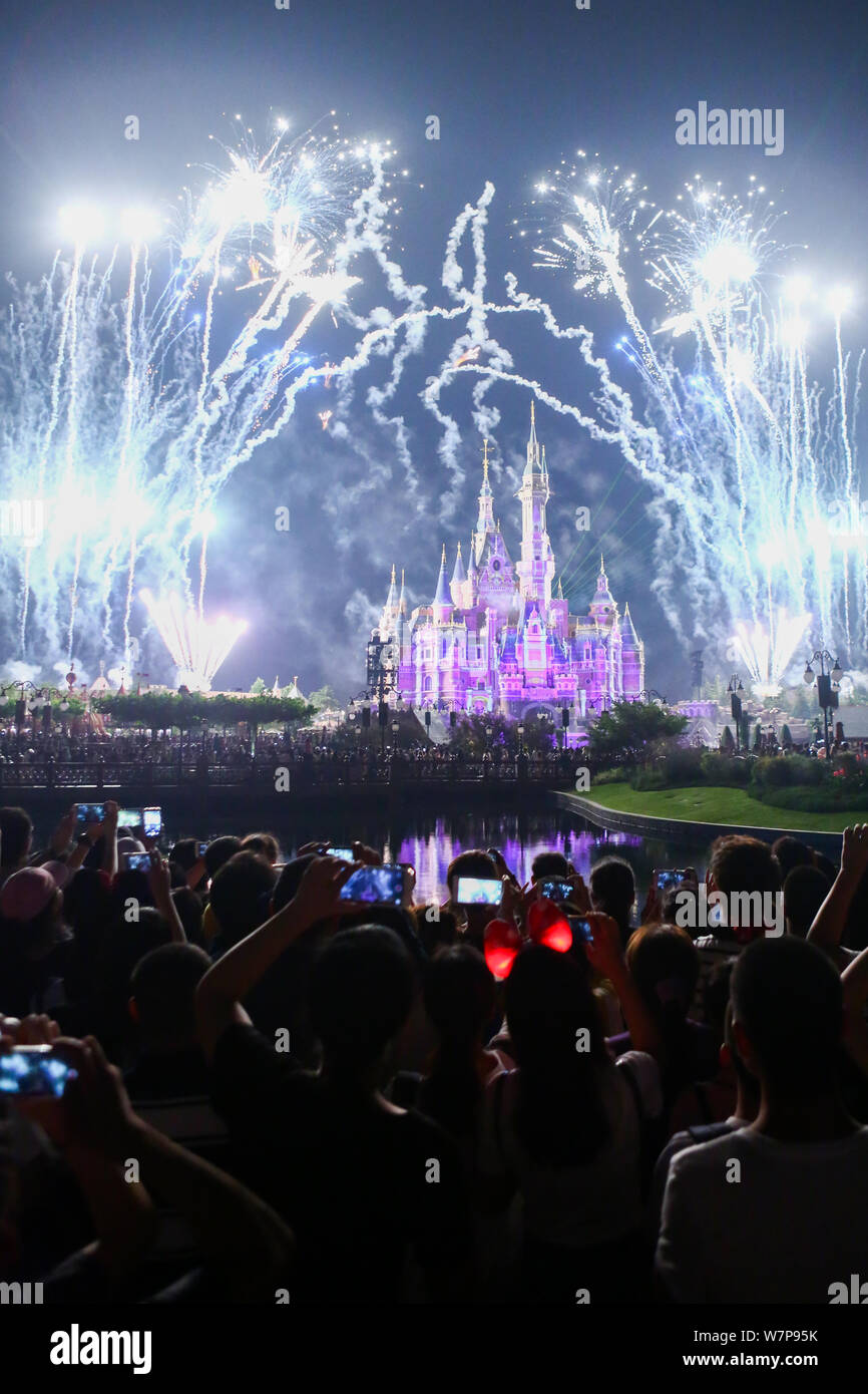 Shanghai disneyland fireworks hi-res stock photography and images - Alamy