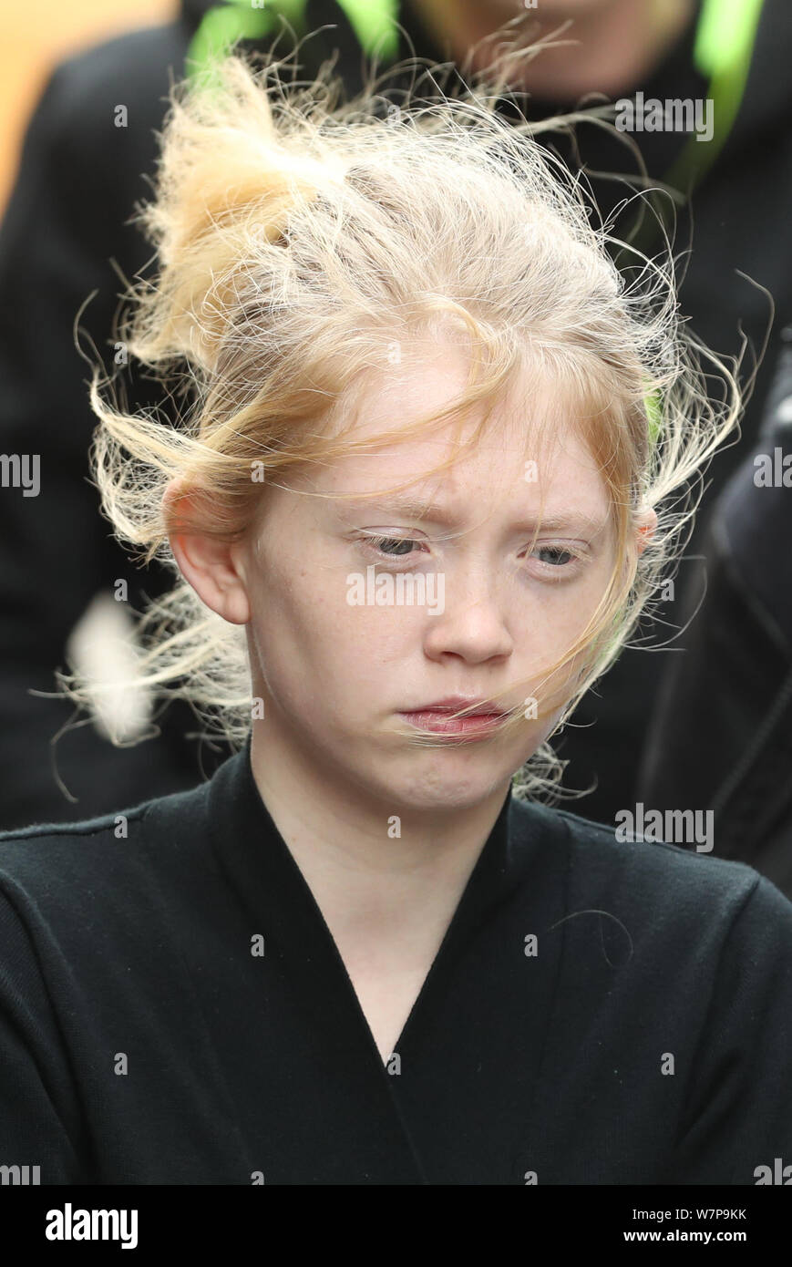 Georgina Lochrane, the mother of schoolgirl Alesha MacPhail arrives at ...