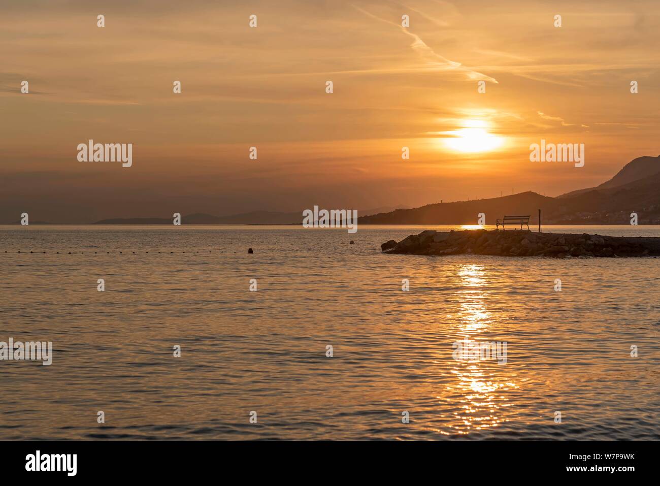 Croatia in summer in sunset Stock Photo - Alamy
