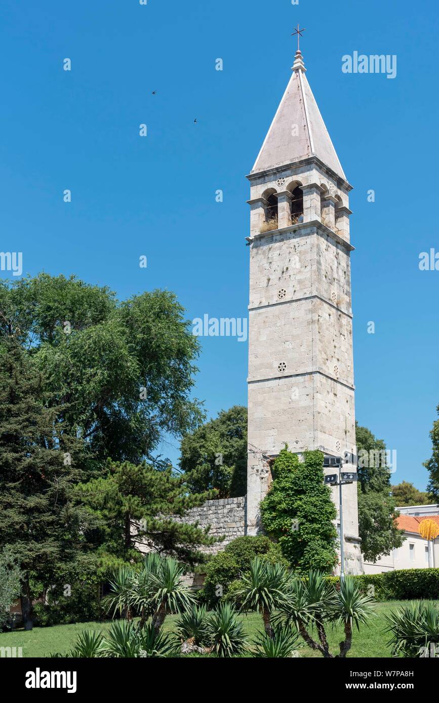 Church tower in Split in Croatia Stock Photo - Alamy
