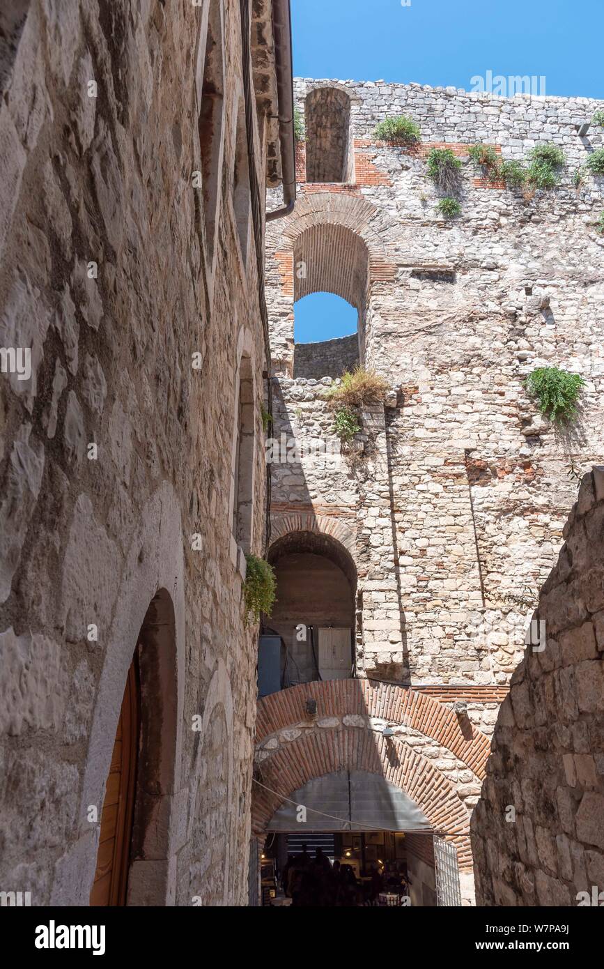 Old ruins in Split in Croatia Stock Photo - Alamy