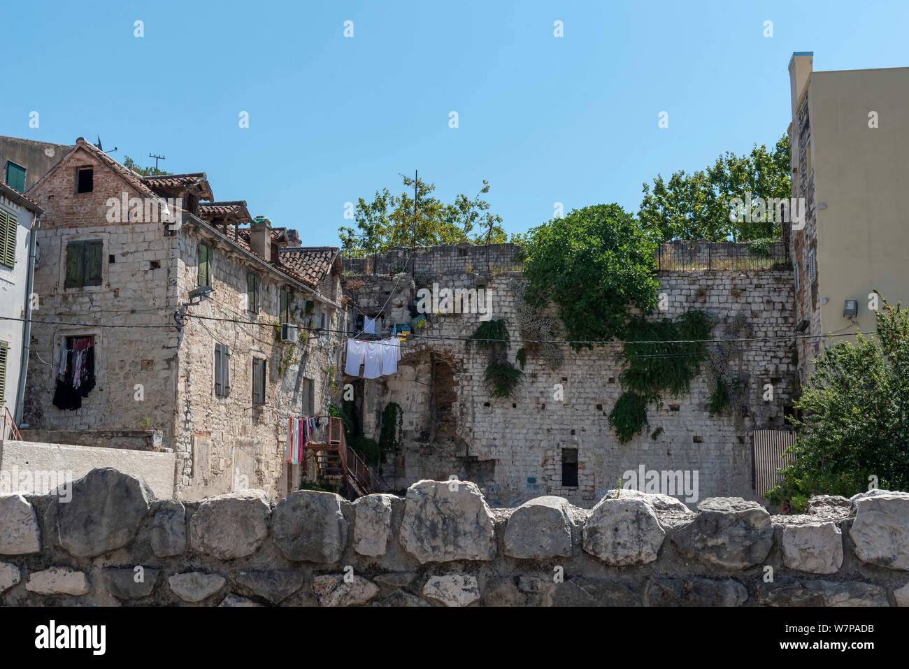 Stone buildings in Split in Croatia Stock Photo - Alamy