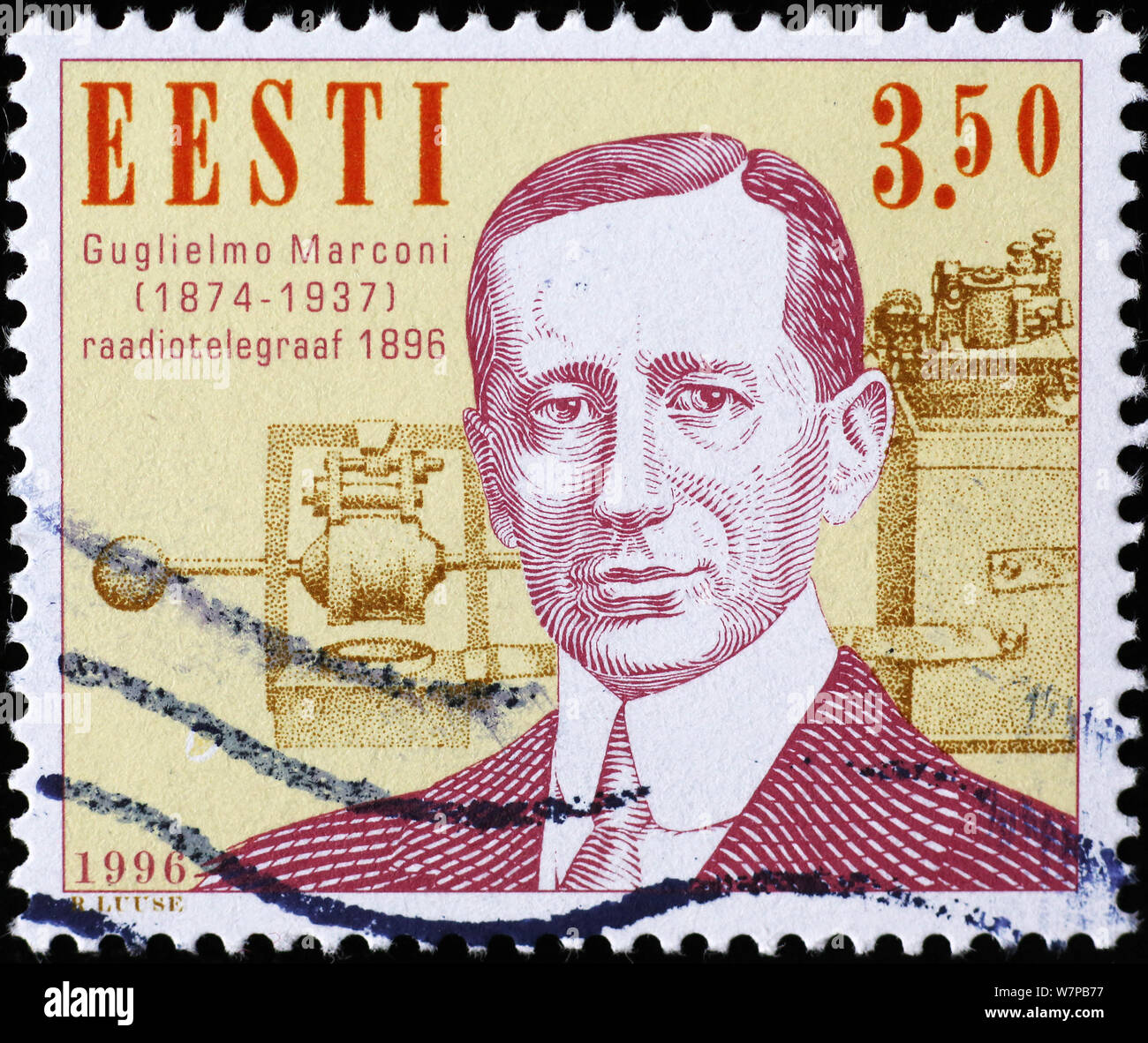 Guglielmo marconi stamp hi-res stock photography and images - Alamy