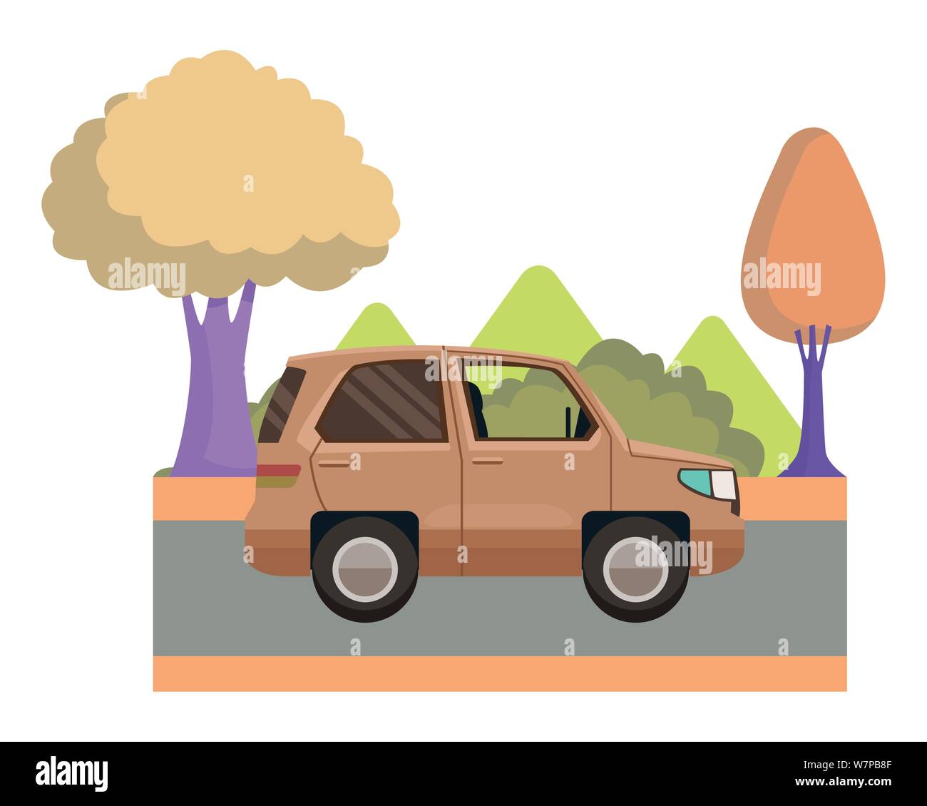SUV car vehicle sideview cartoon Stock Vector Image & Art - Alamy