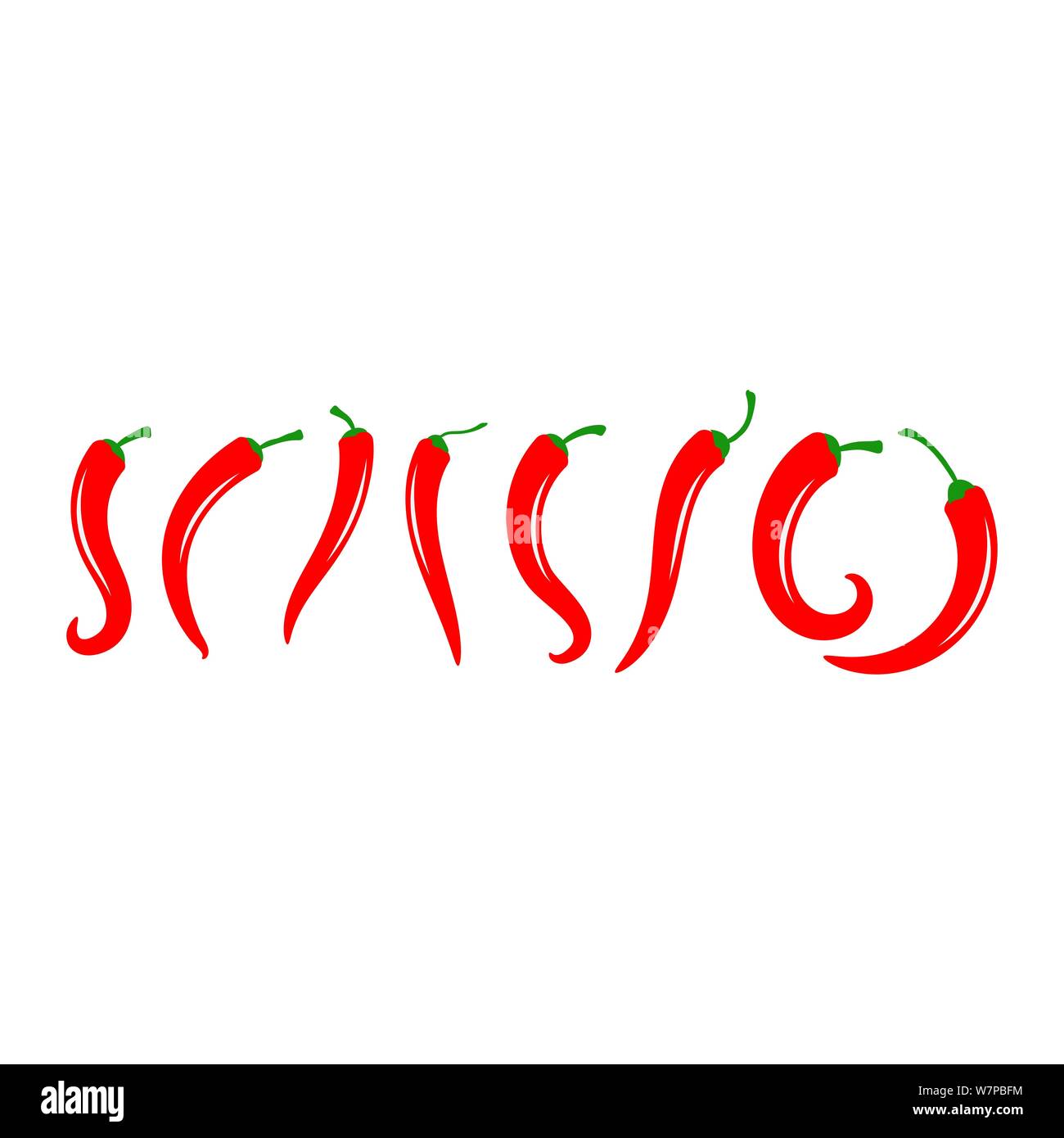 Red hot natural chili icon Template vector Illustration Stock Vector ...