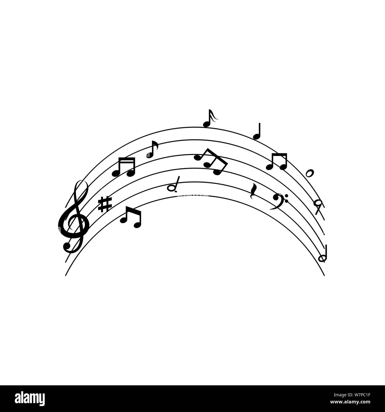 Music note Icon Vector illustration design Stock Vector Image & Art - Alamy