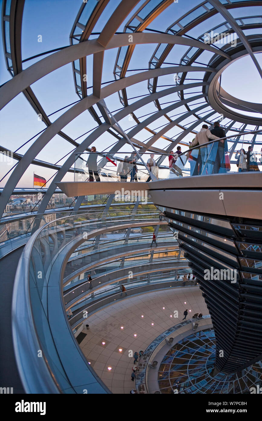 Interior of Reichstag Parliament building, Berlin, Germany, 2007 Stock ...