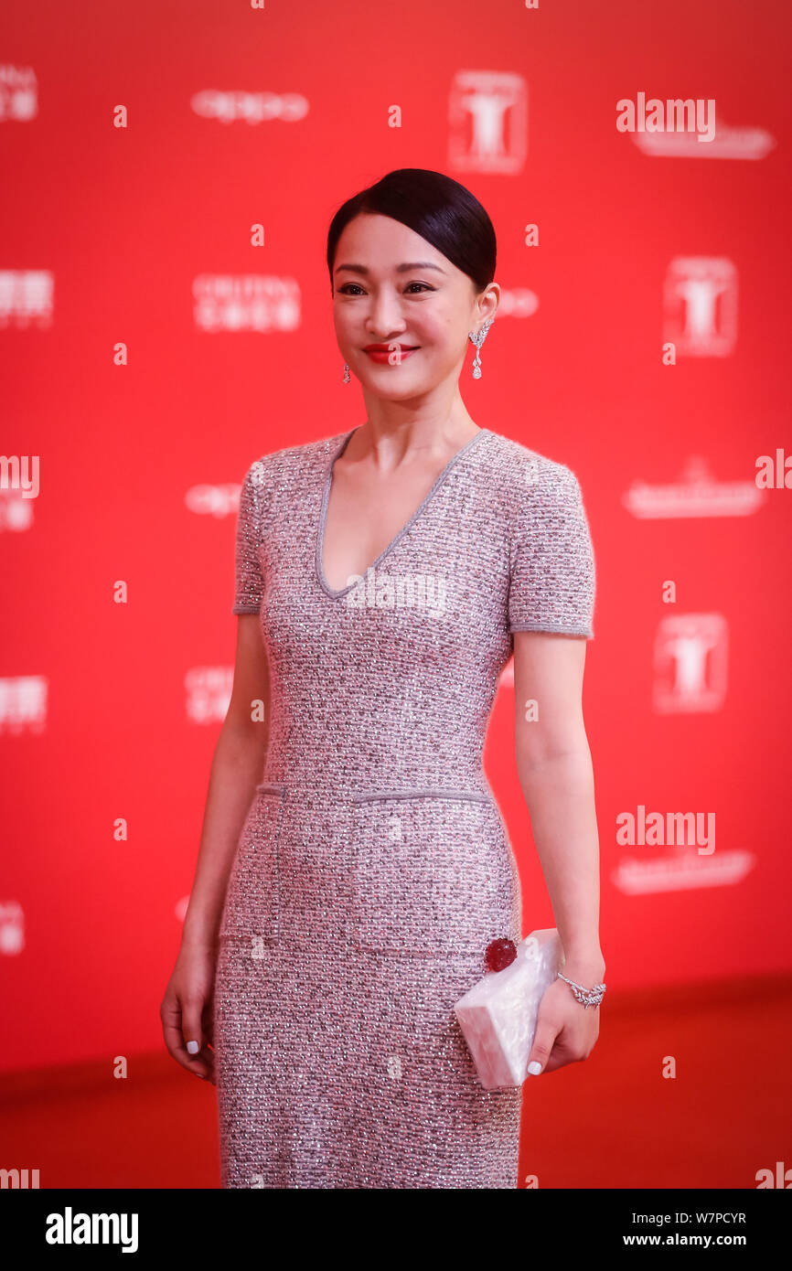 Chinese actress Zhou Xun arrives on the red carpet for the opening ...