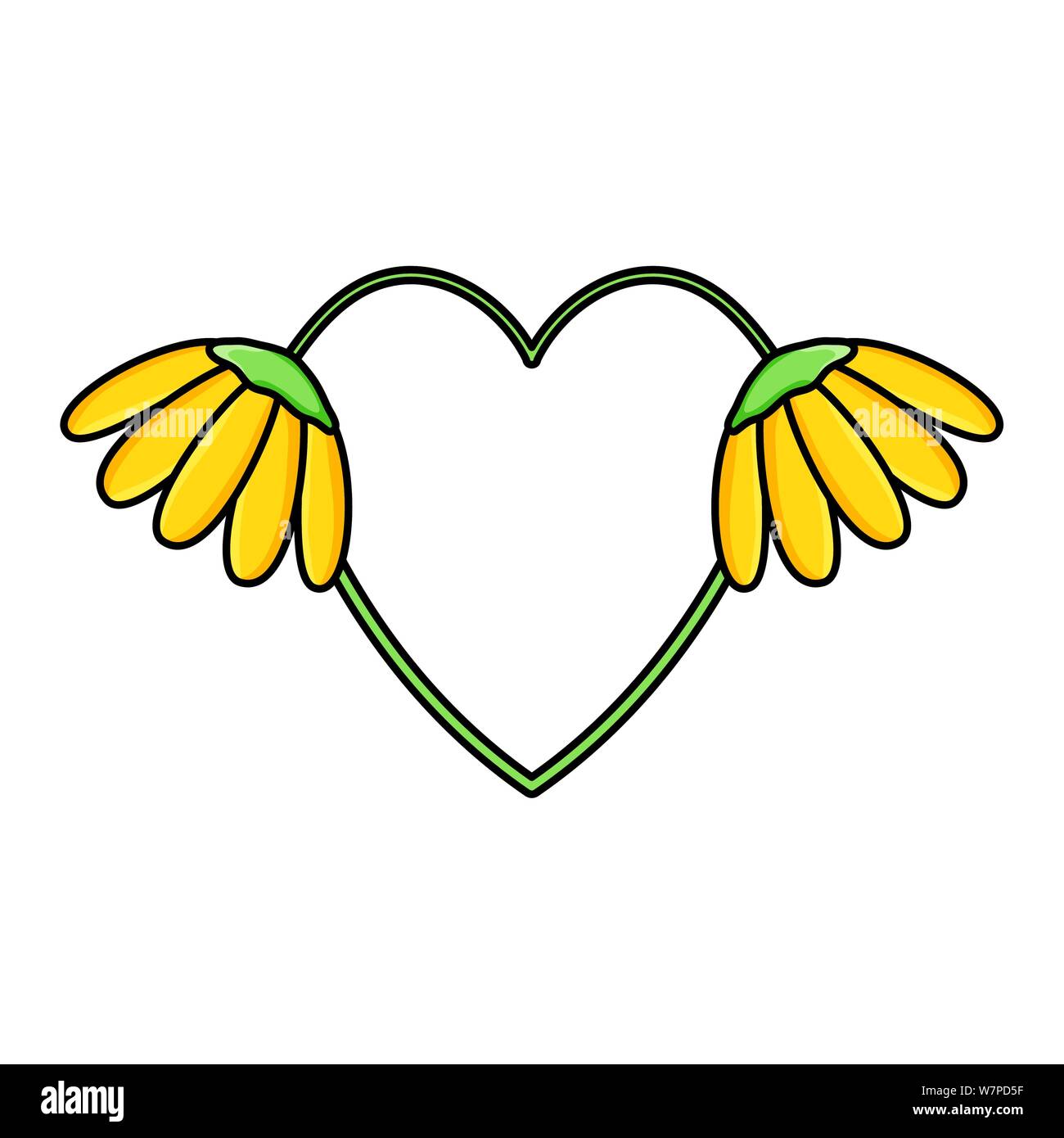 Sunflowers heart shape for your design hi-res stock photography and ...