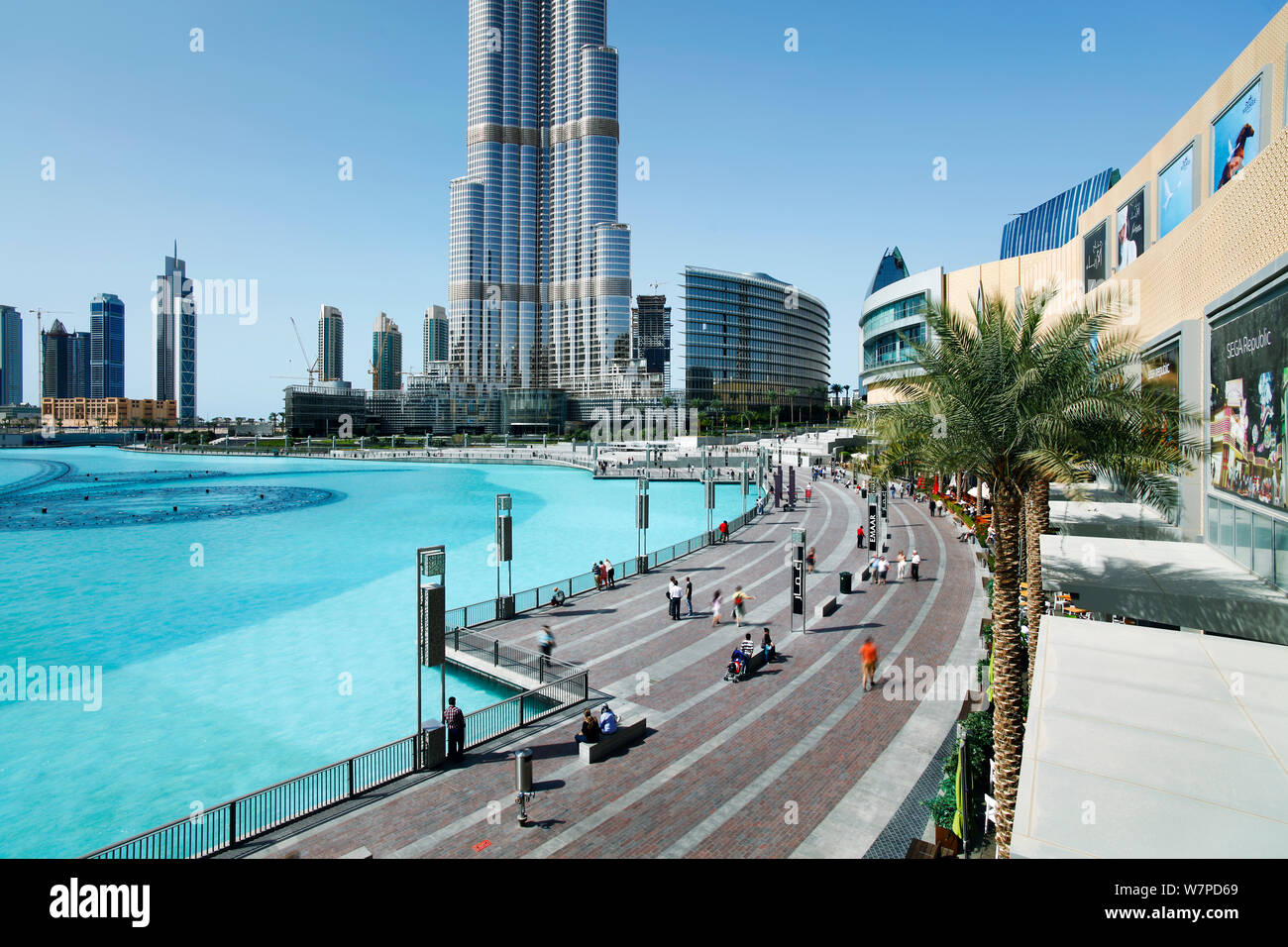 The Burj Khalifa with luxury development below, Dubai, United Arab ...