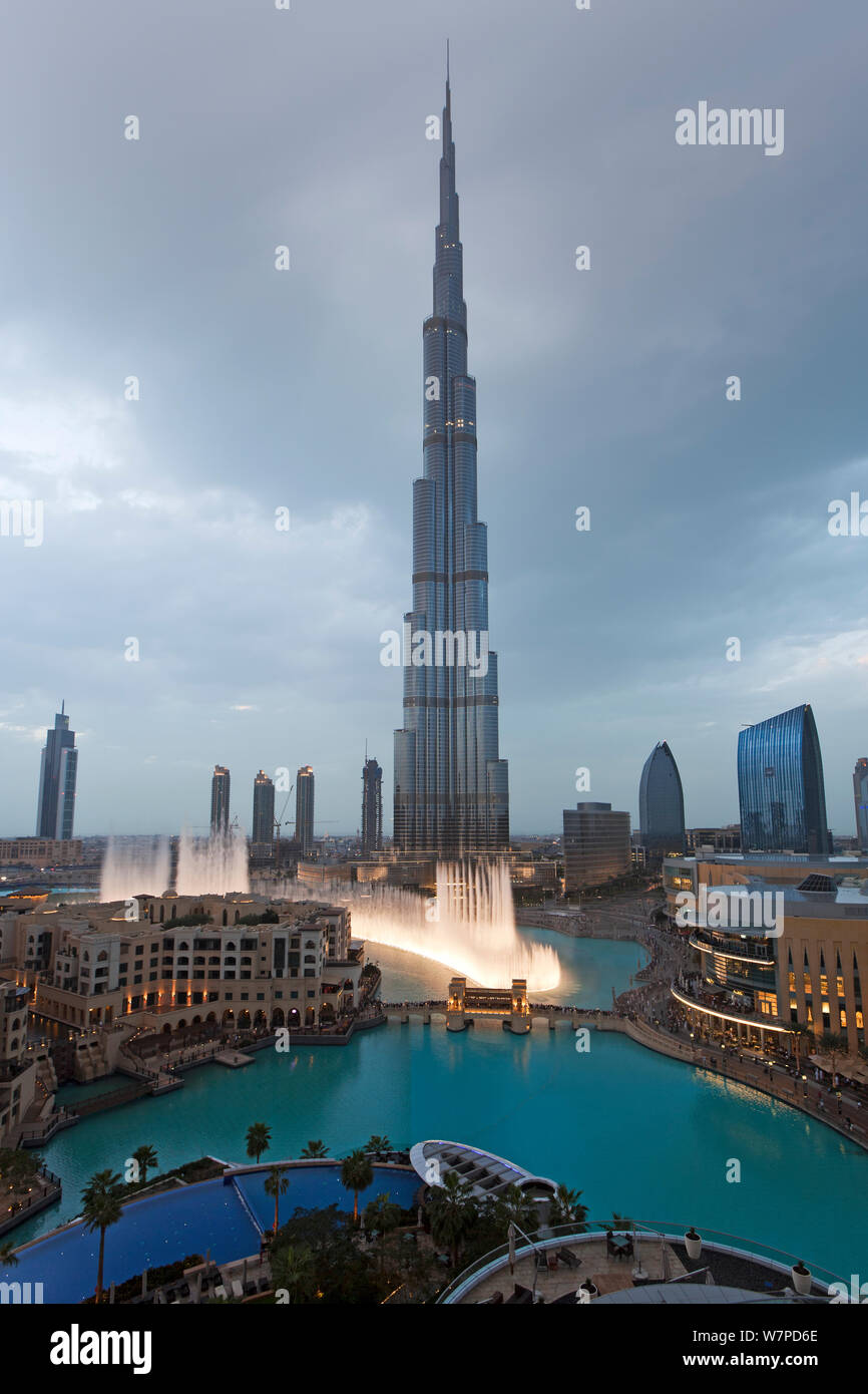 The Burj Khalifa, completed in 2010, the tallest man made structure in ...