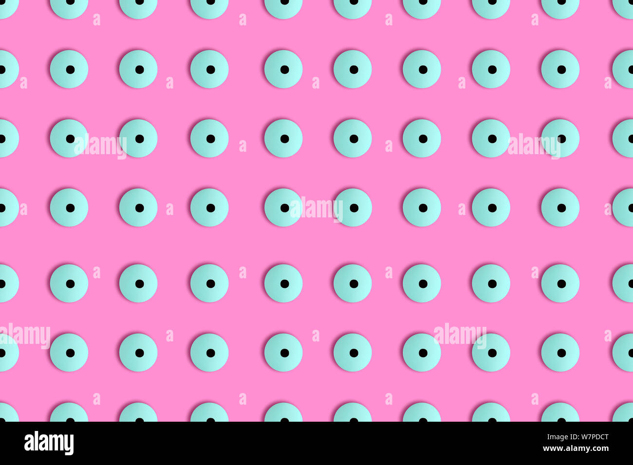 Creative seamless hypnotic pattern of googly eyes candy in vibrant bold ...