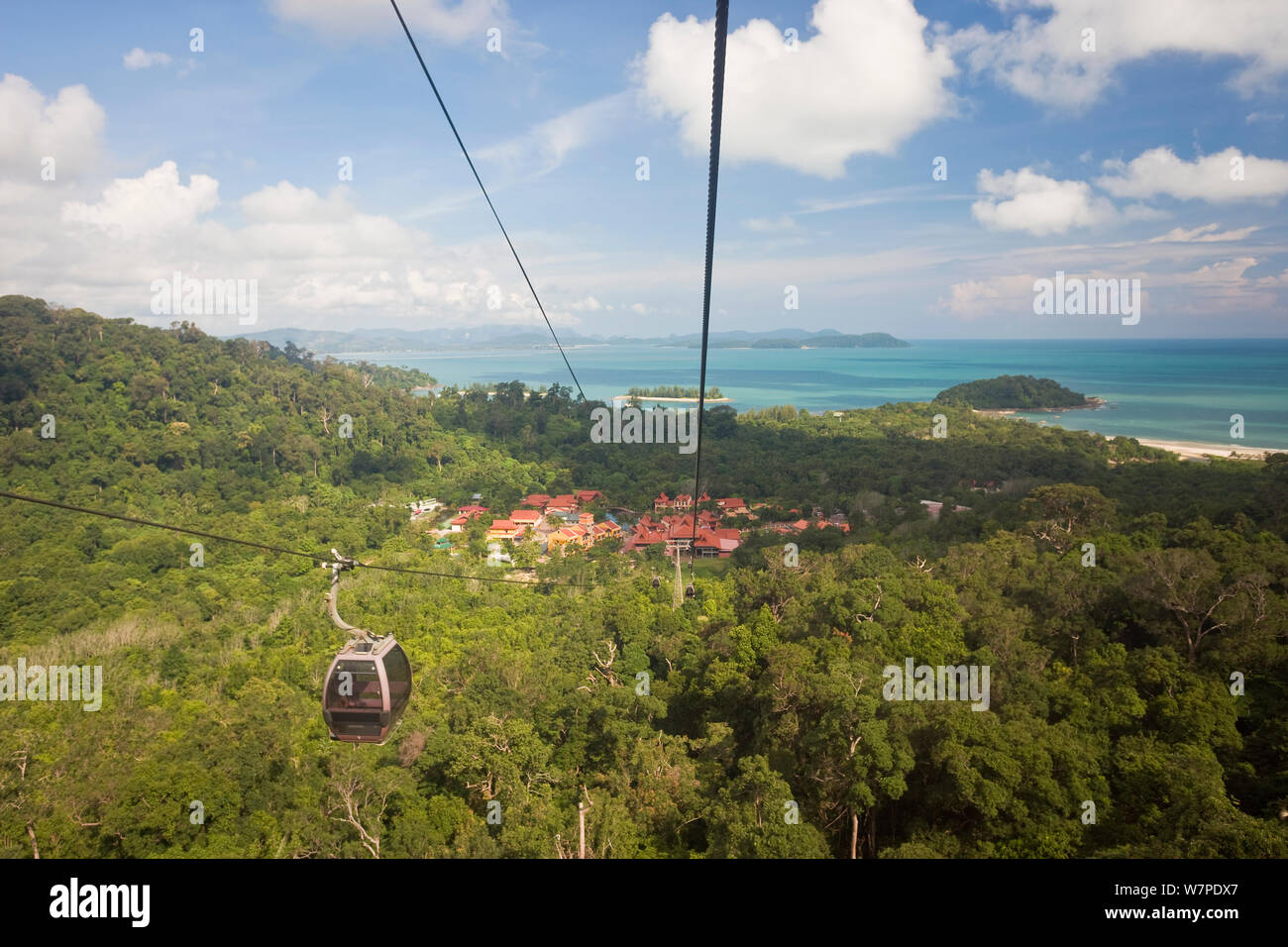 Langkawi cable car to the top of Mount Gunung Machinchang (708m), with ...
