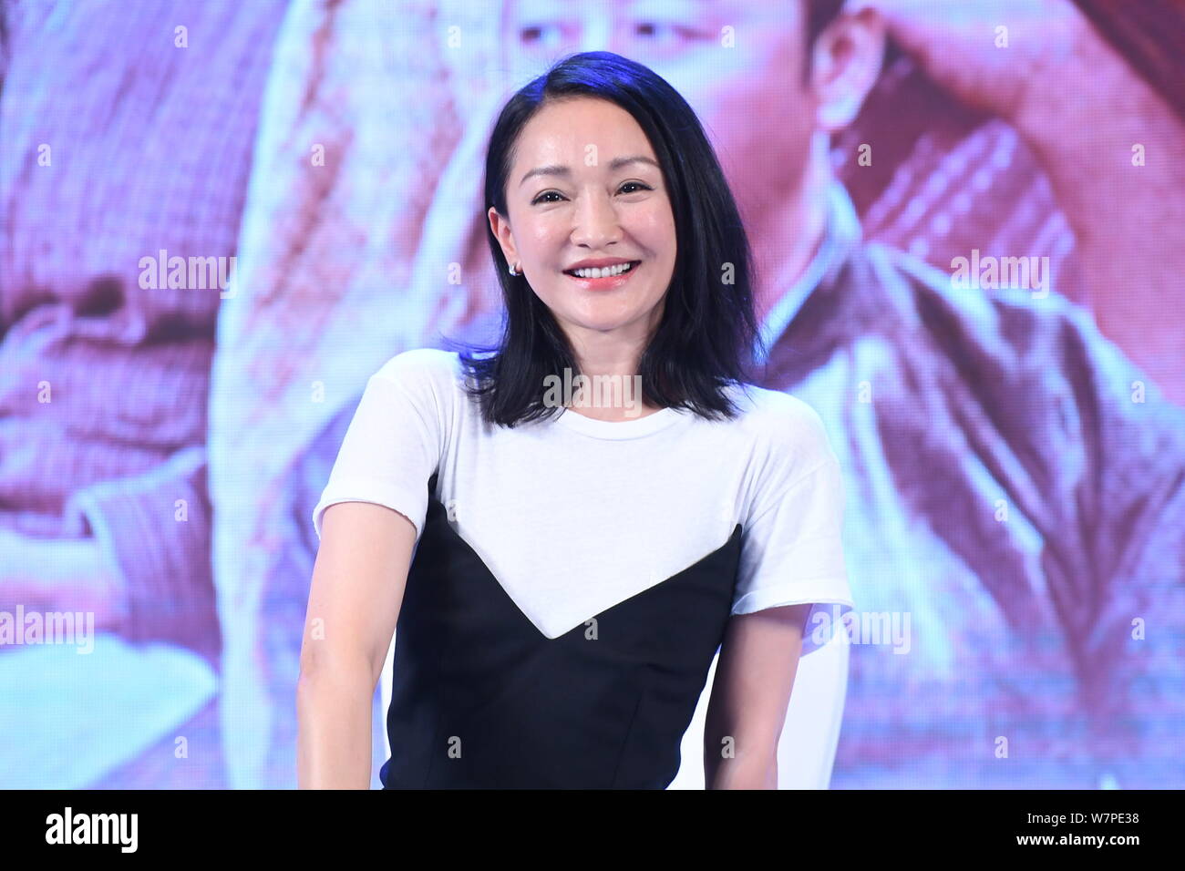 Chinese actress Zhou Xun attends a premiere event for her new movie ...