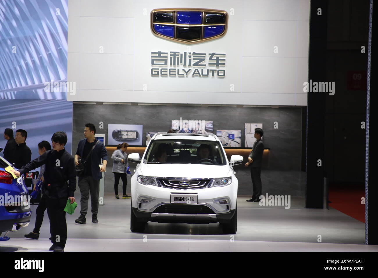 --FILE--A Geely GC9 is on display during the 17th Shanghai ...