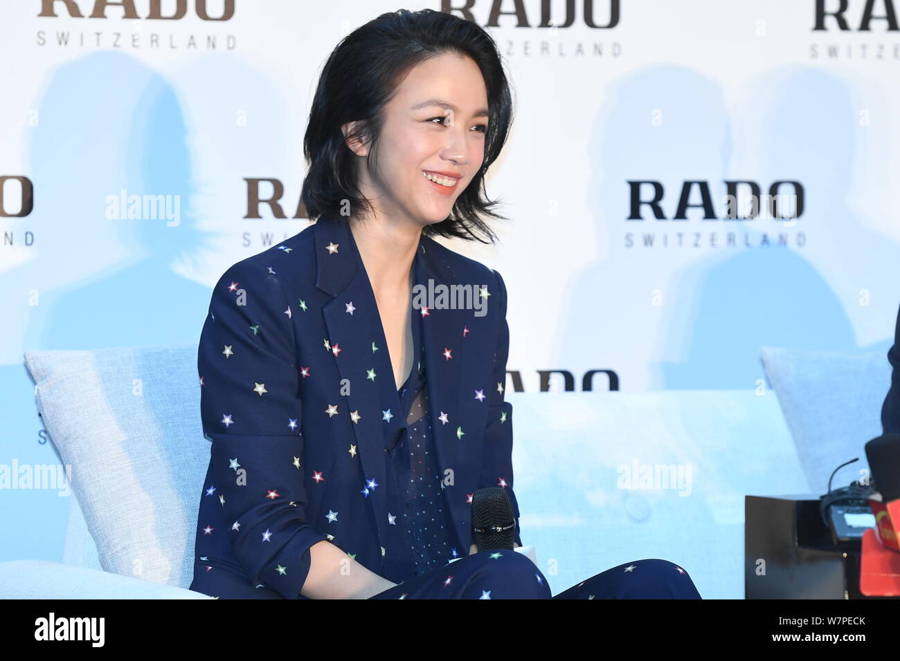 Chinese actress Tang Wei attends a promotional event for RADO watches ...
