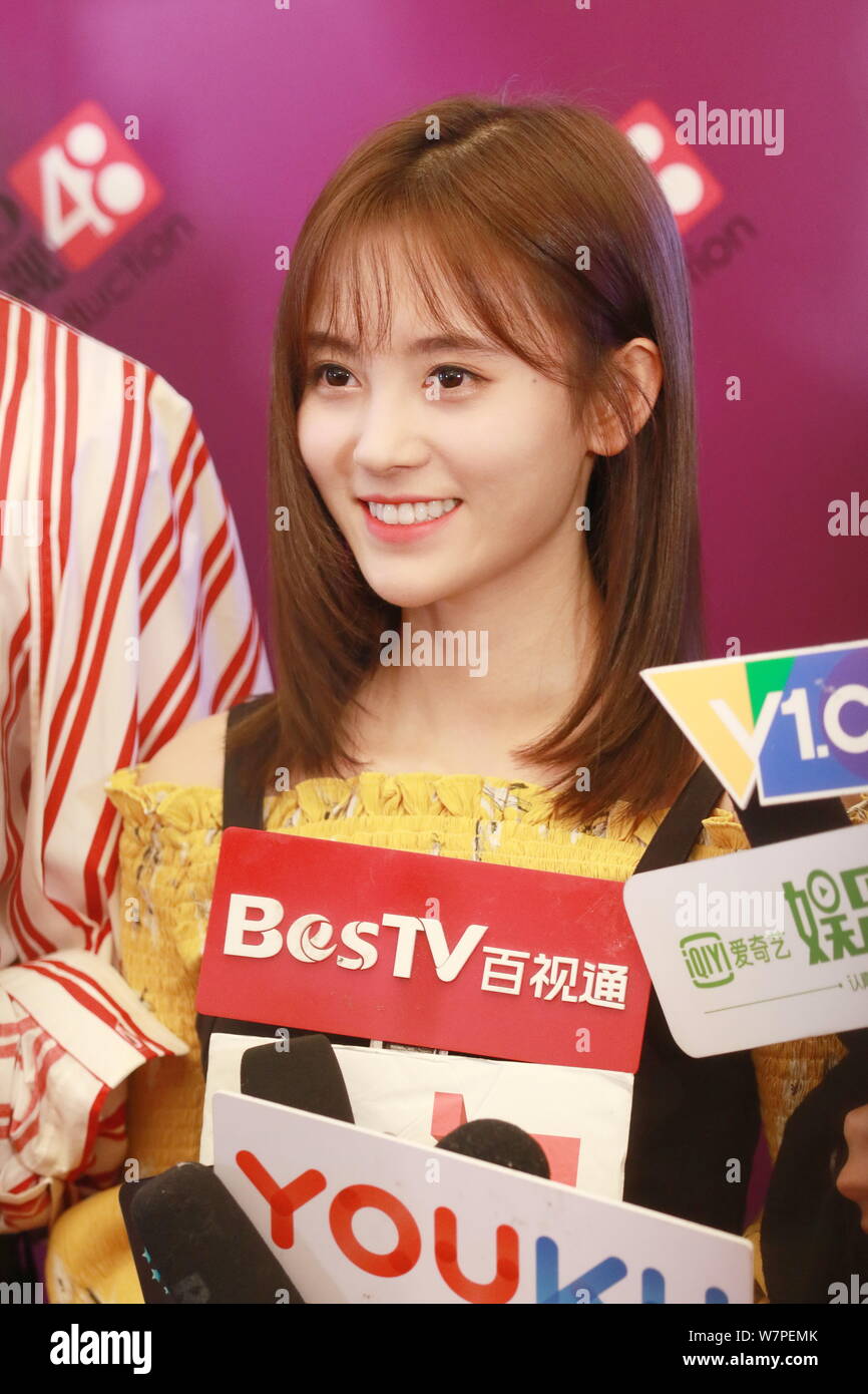 Chinese singer and actress Ju Jingyi of Chinese girl group SNH48 ...