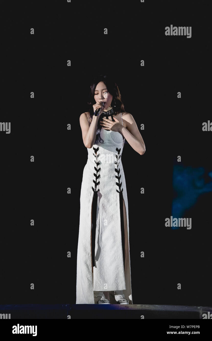 South Korean singer Kim Tae-yeon, better known as Taeyeon, of South ...