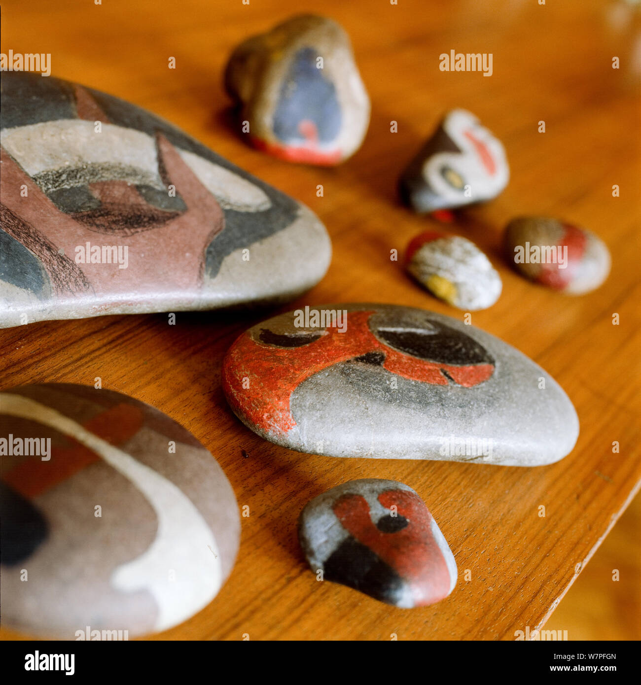 Collection of painted rocks Stock Photo - Alamy