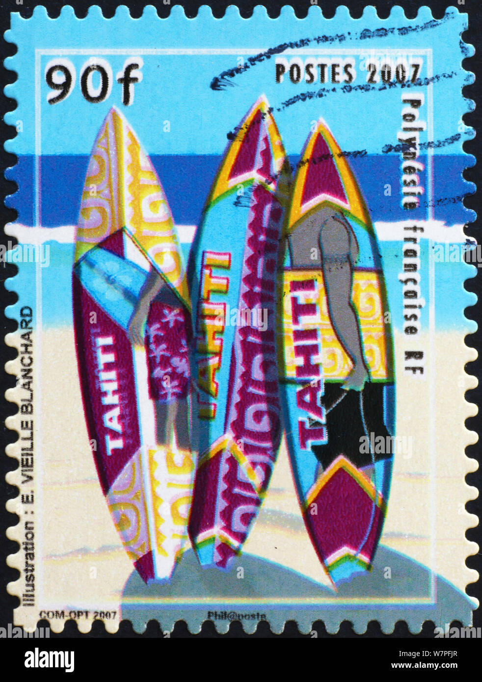 French polynesia postage stamp hi-res stock photography and images - Alamy