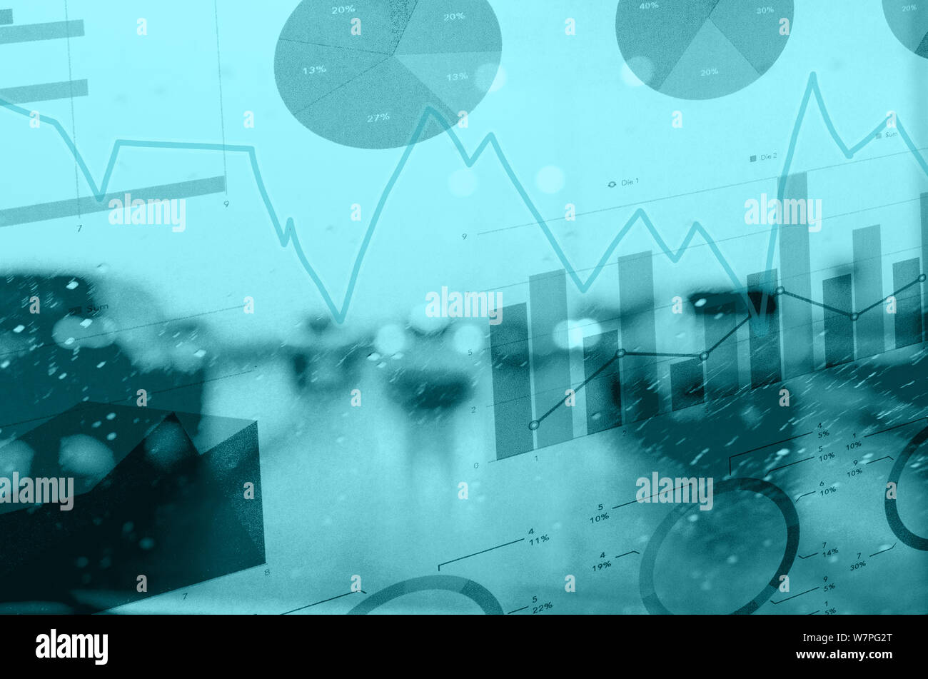 Double exposure forex market chart hi-res stock photography and images ...