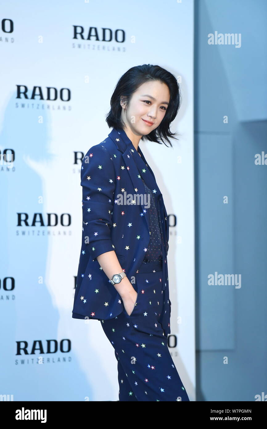 Chinese actress Tang Wei attends a promotional event for RADO watches ...