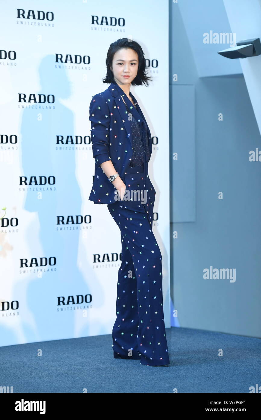 Chinese actress Tang Wei attends a promotional event for RADO watches ...