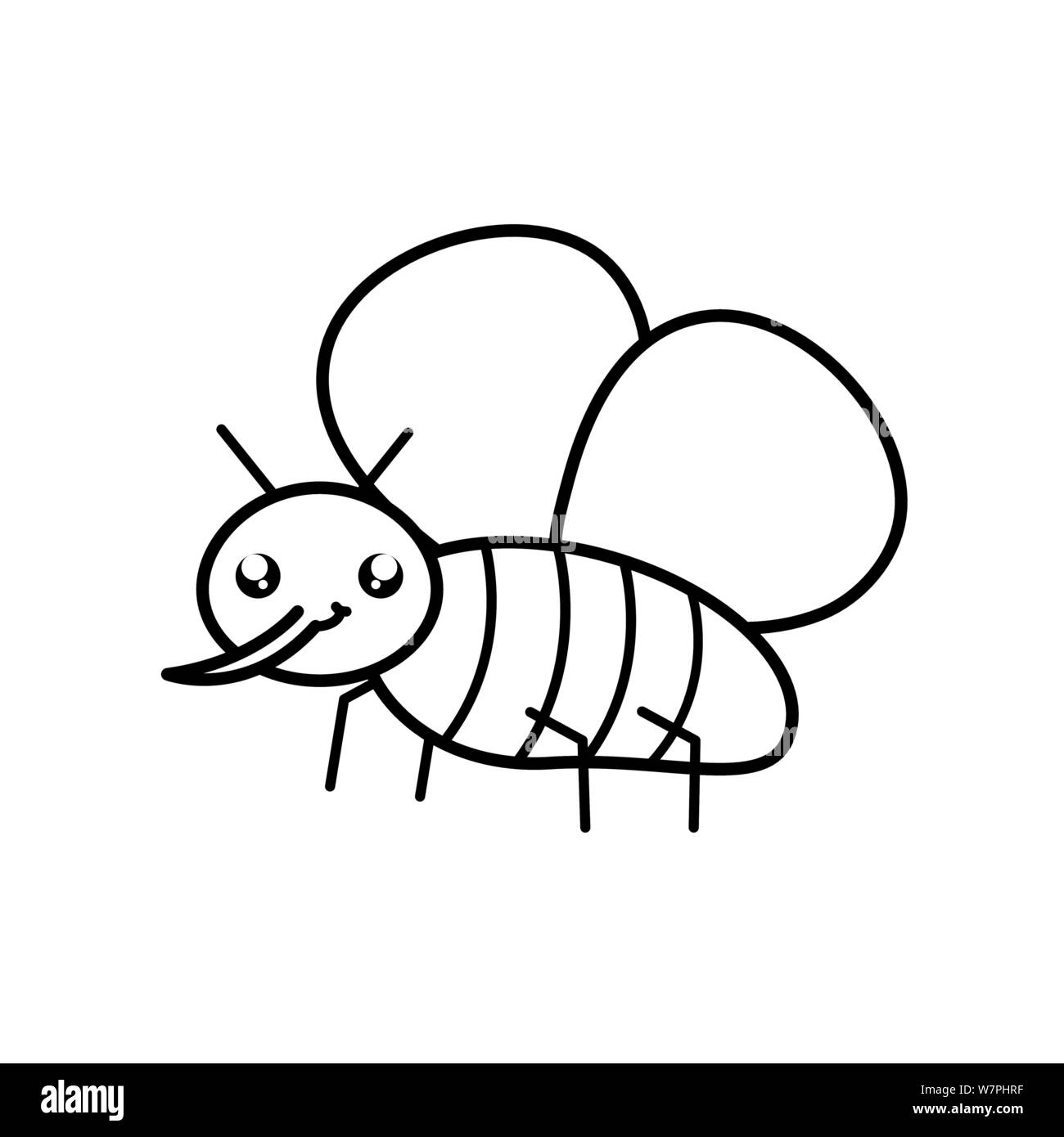 cute fly insect kawaii character vector illustration design Stock ...