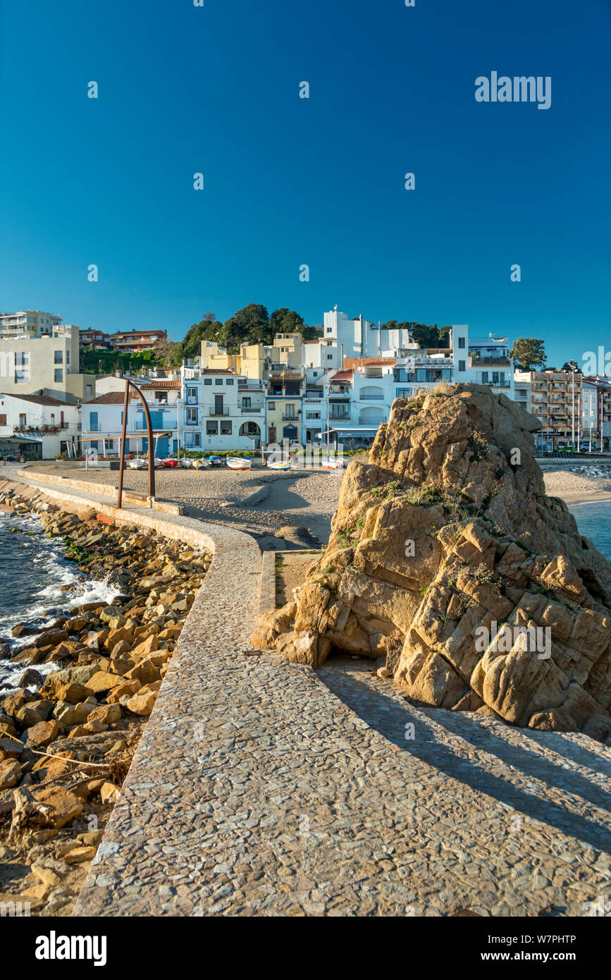 PUNTA SA PALOMERA ROCK BLANES COSTA BRAVA GERONA CATALONIA SPAIN Stock ...