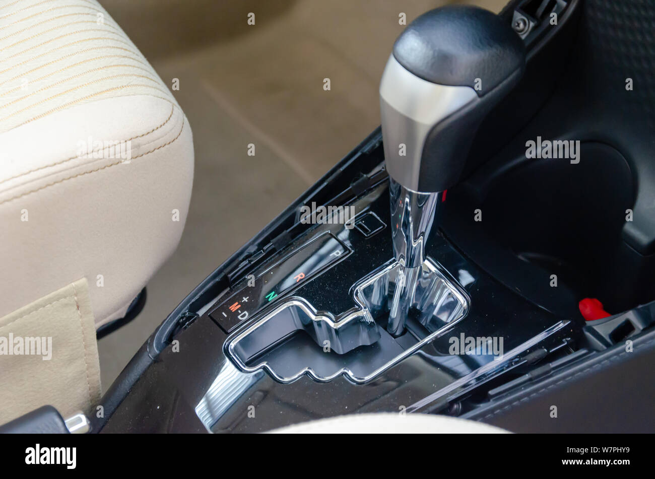 Auto gear, Detail of modern car interior Stock Photo - Alamy