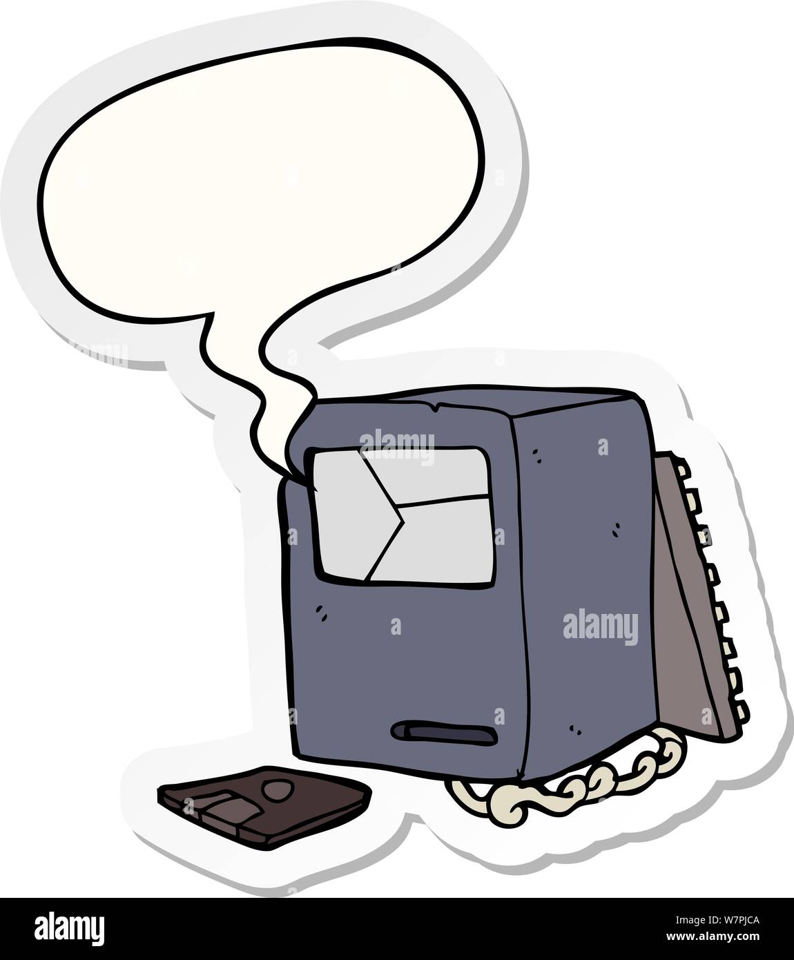 Freehand drawn cartoon old computer hi-res stock photography and images ...