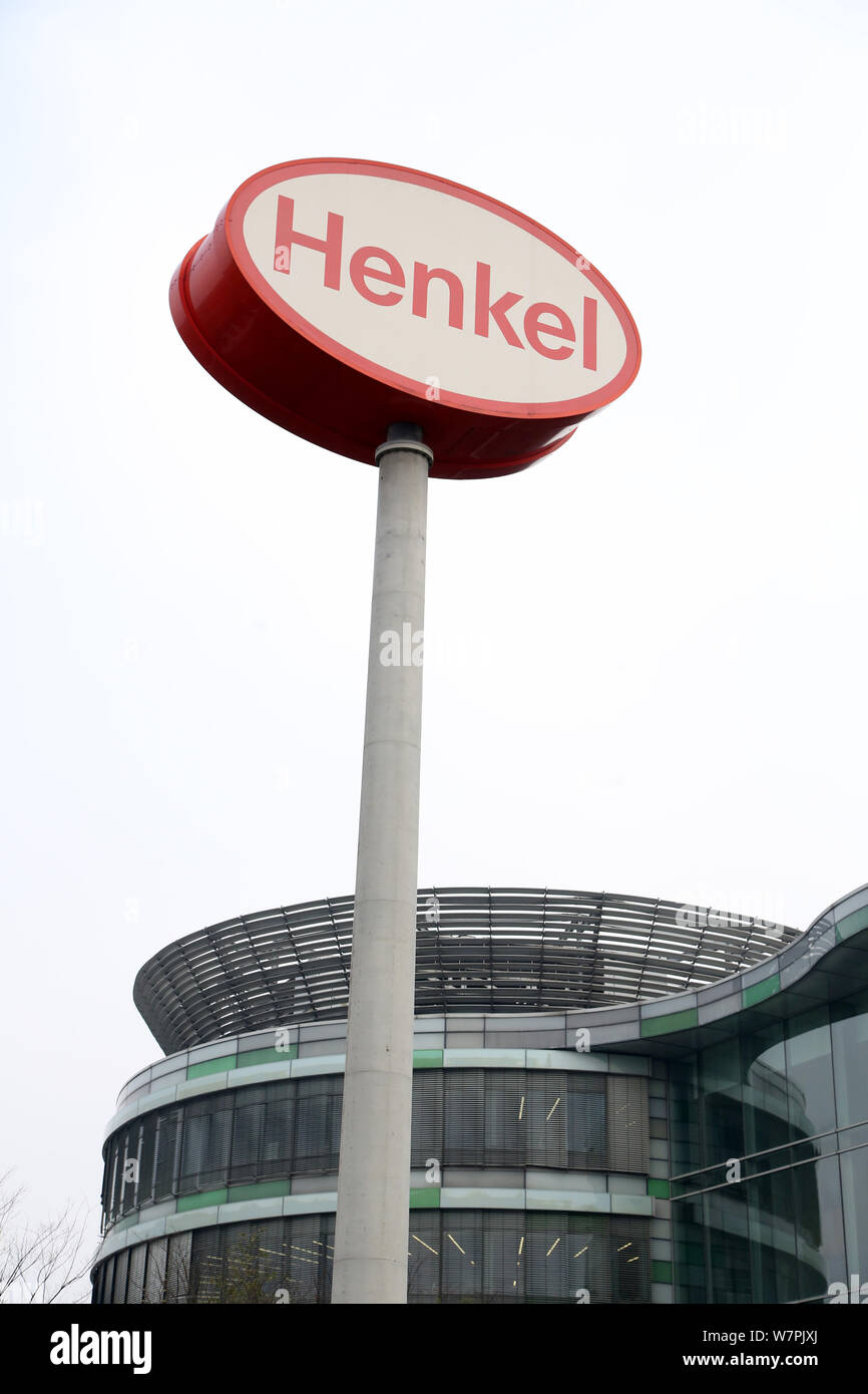 --FILE--View of a signboard of Henkel in front of the China ...